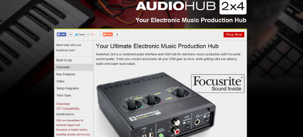 Review: Novation Audiohub 2x4 Audio Interface and USB Hub